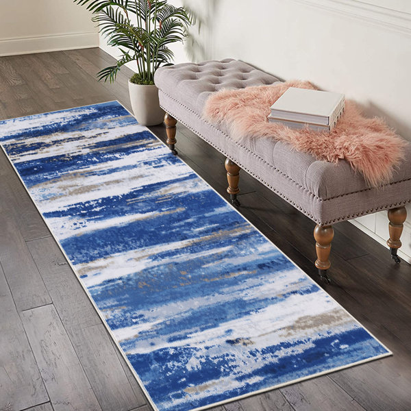 17 Stories Haggerton Abstract Machine Washable Area Rug Non-Slip Rugs ...