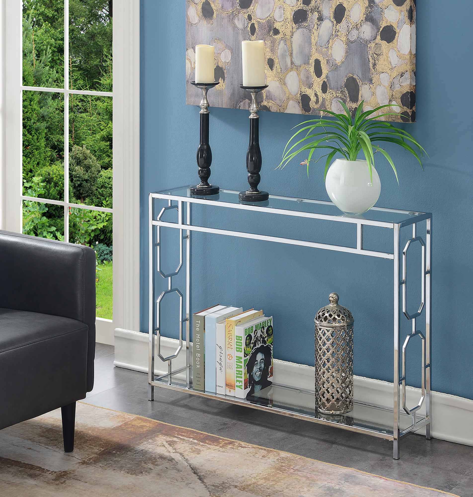 Orren Ellis Gobert 42'' Console Table with Storage & Reviews - Wayfair ...