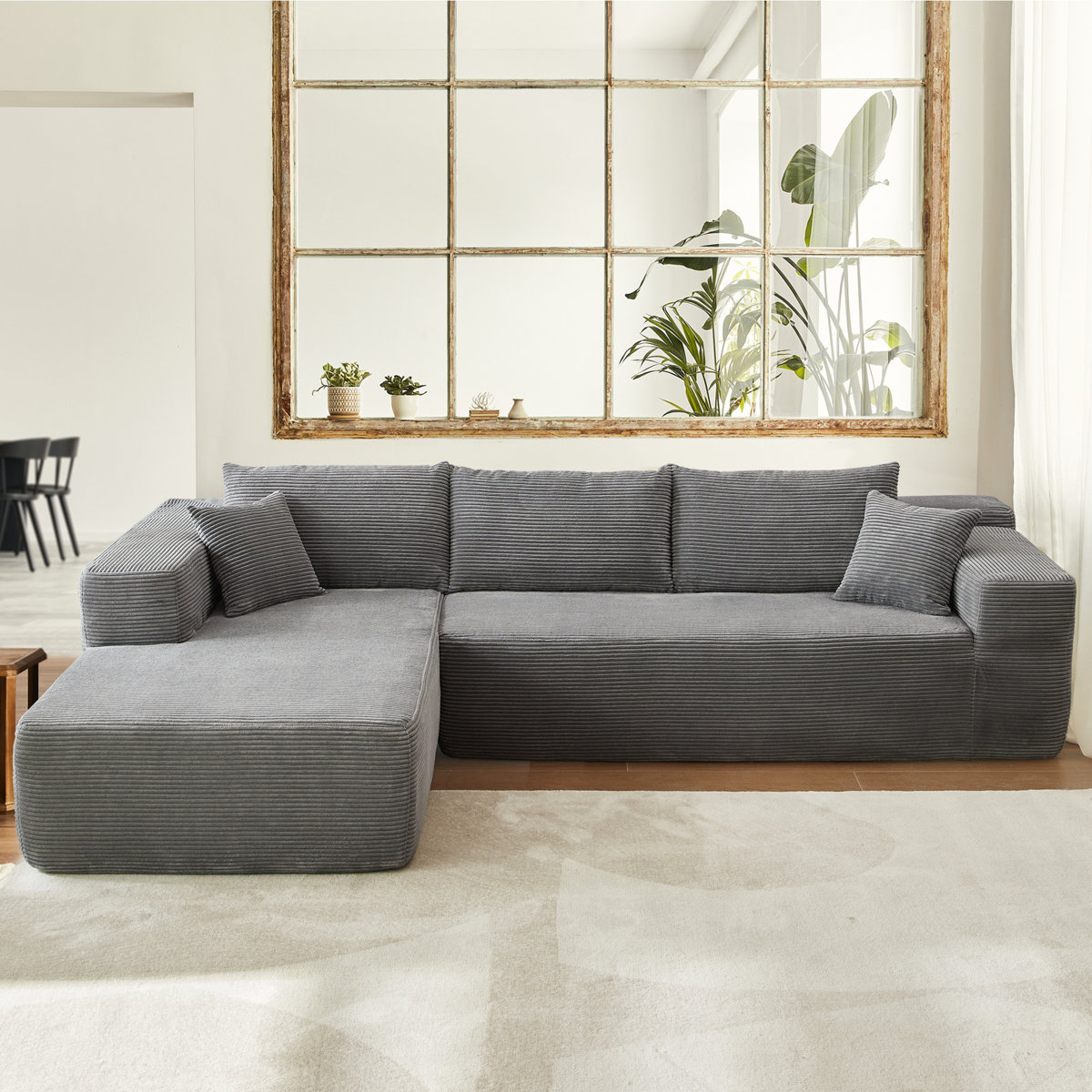 Ebern Designs Natick 2 - Piece Upholstered Sectional & Reviews | Wayfair