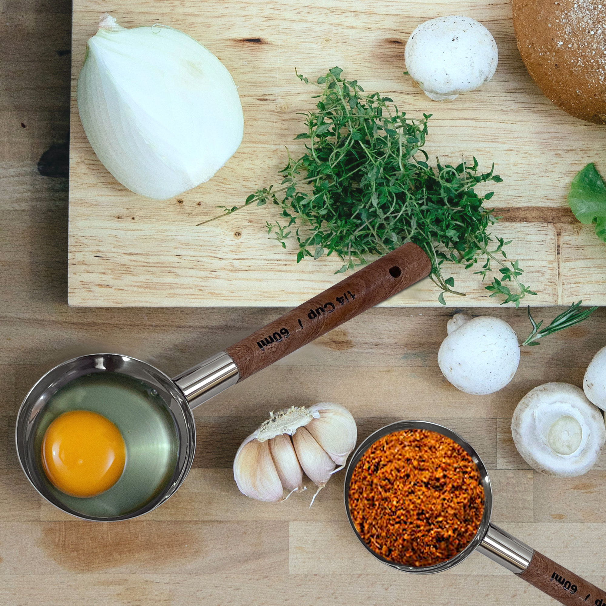 Nu Steel Stainless Steel Measuring Cups Set Of 4 Pieces, Nesting Metal ...