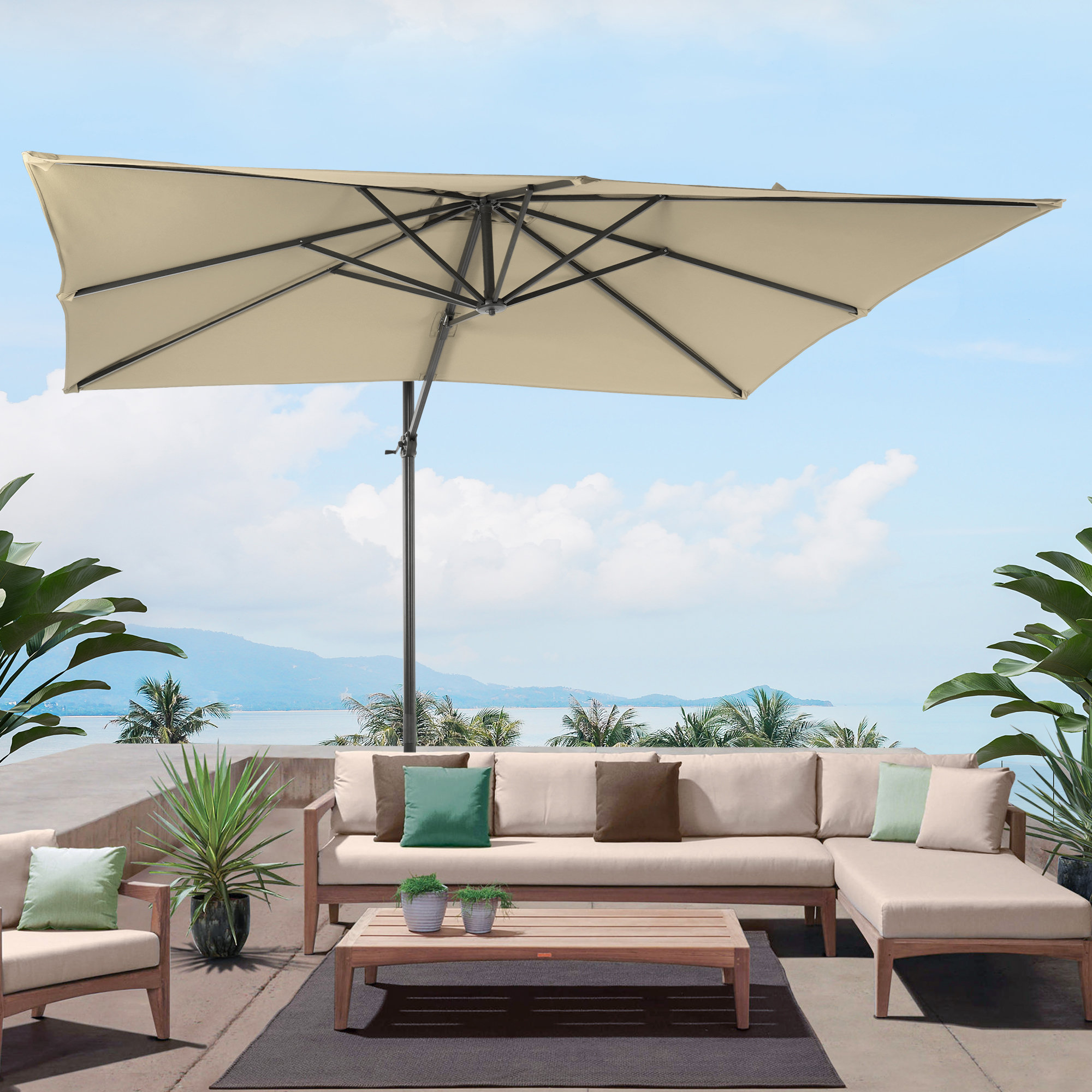 Arlmont & Co. Ruy 96" x 120'' Umbrella | Wayfair