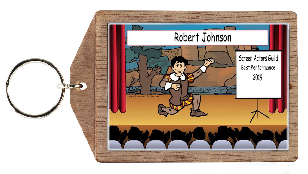 Printed Perfection Personalized Actor Male Key Chain | Wayfair