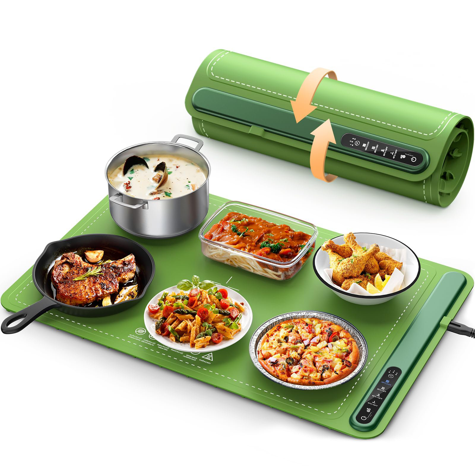 Zeki Shoggy Warming Mat For Food: Portable Fast Heating Tray Food ...