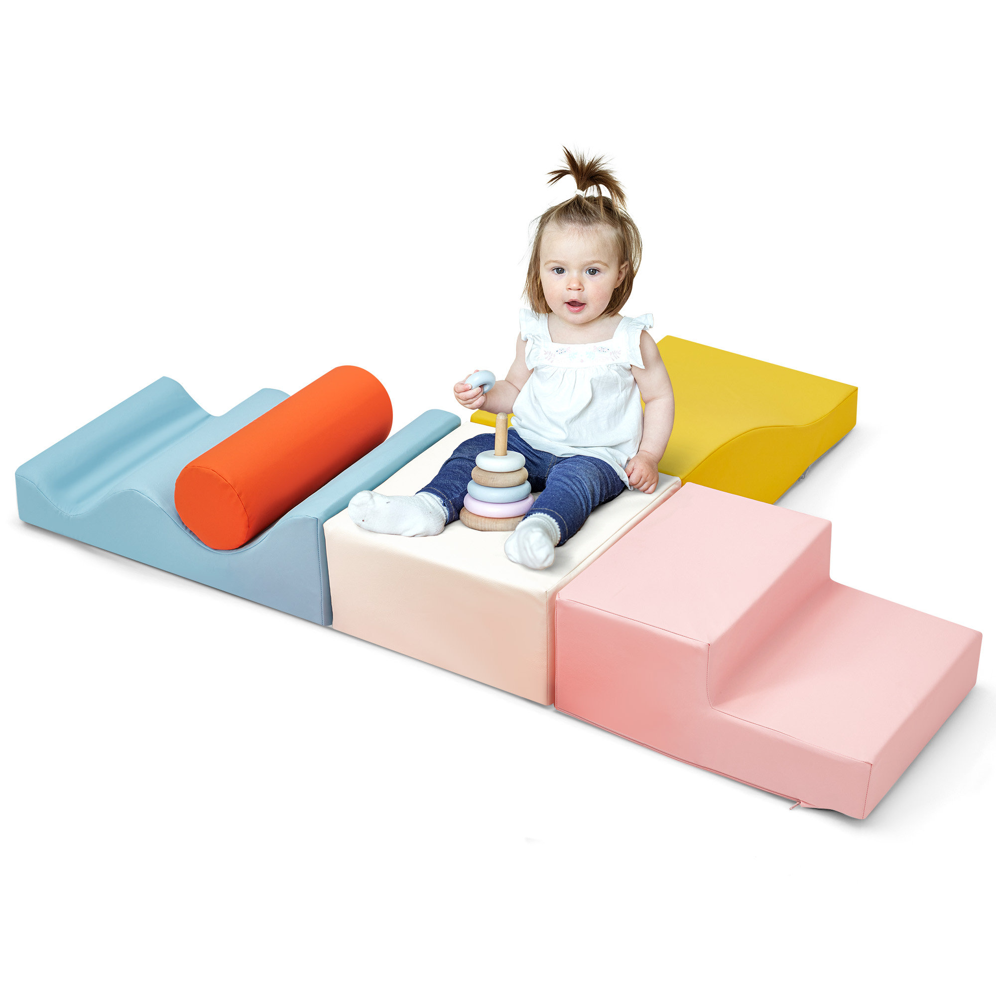 Erommy Climbing Blocks For Toddlers 1-3, Soft Climb And Crawl Playset ...