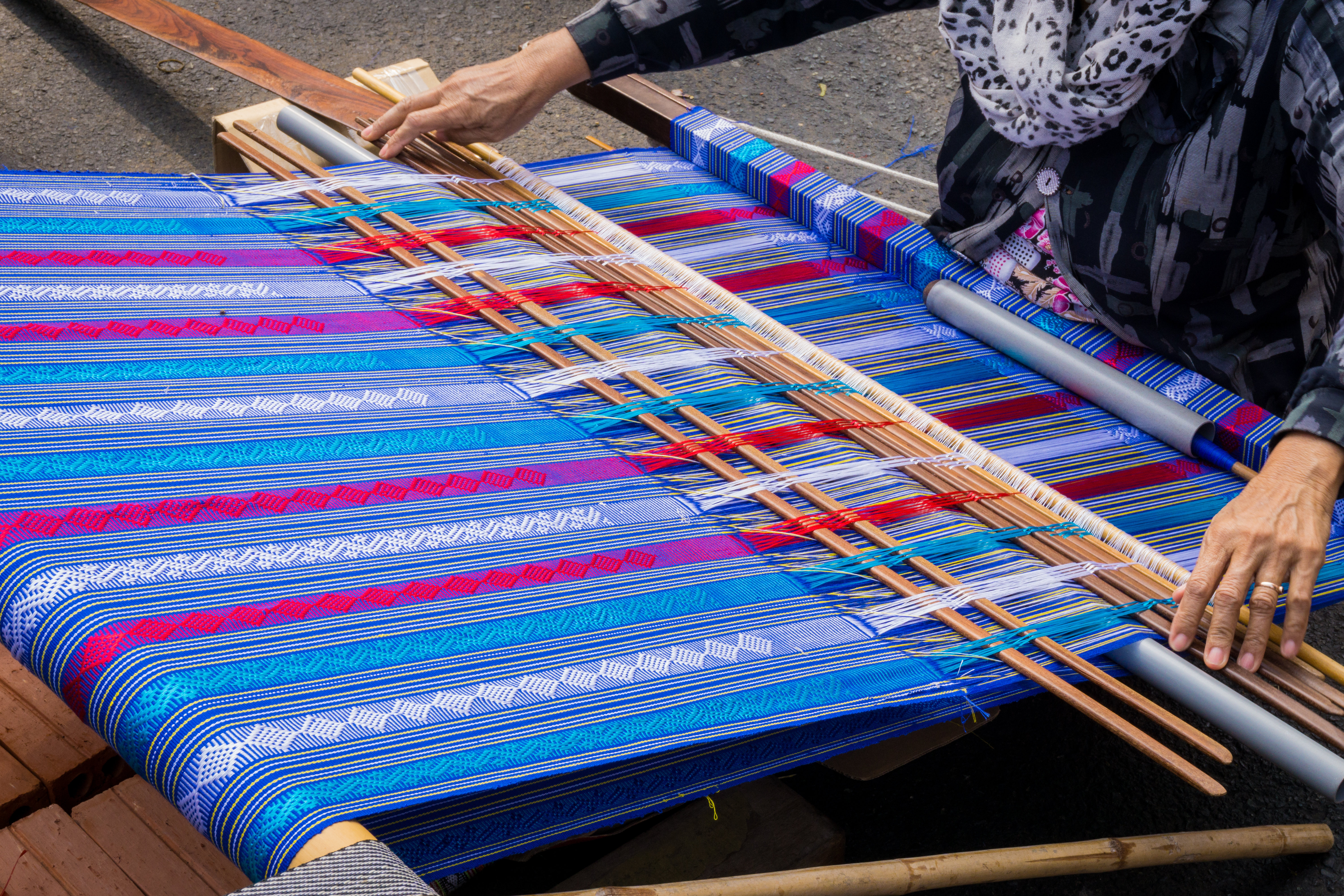 17 Stories Weaves Traditional Fabric by Haiminhduong - Wrapped Canvas ...