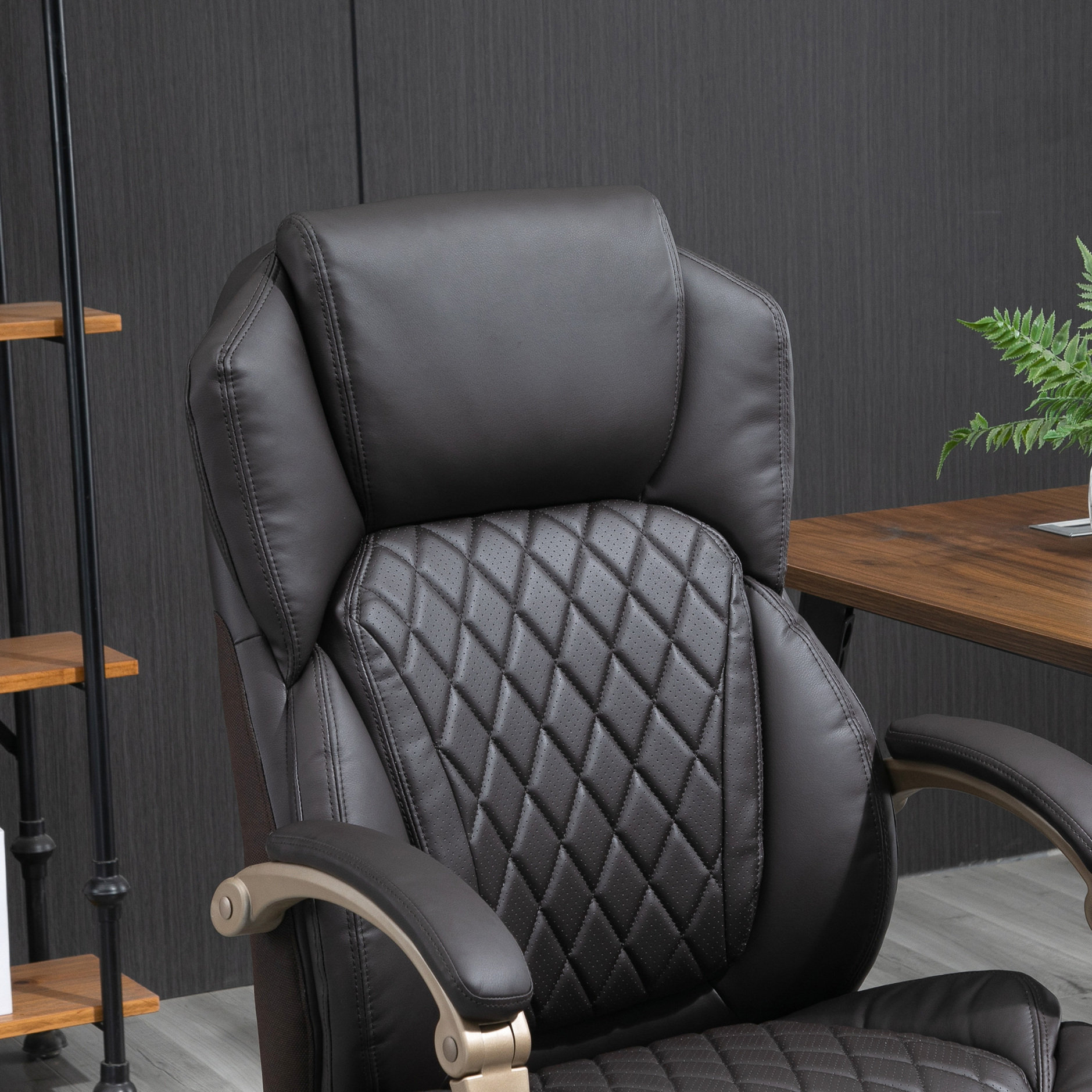 Wildon Home® Chair In Brown, Wide Seat For Big And Tall, Adjustable ...
