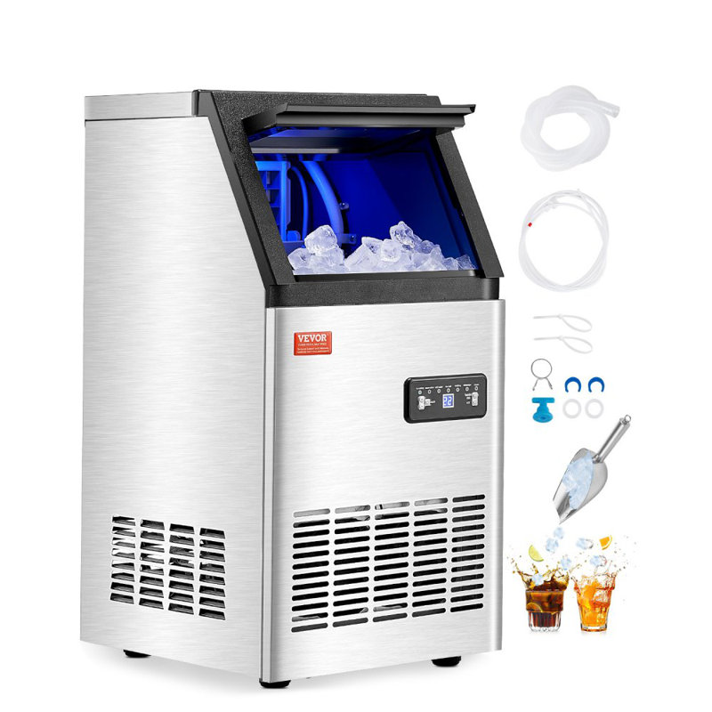 VEVOR Commercial Ice Maker Freestanding Cabinet Machine 100lbs/24H 36 ...