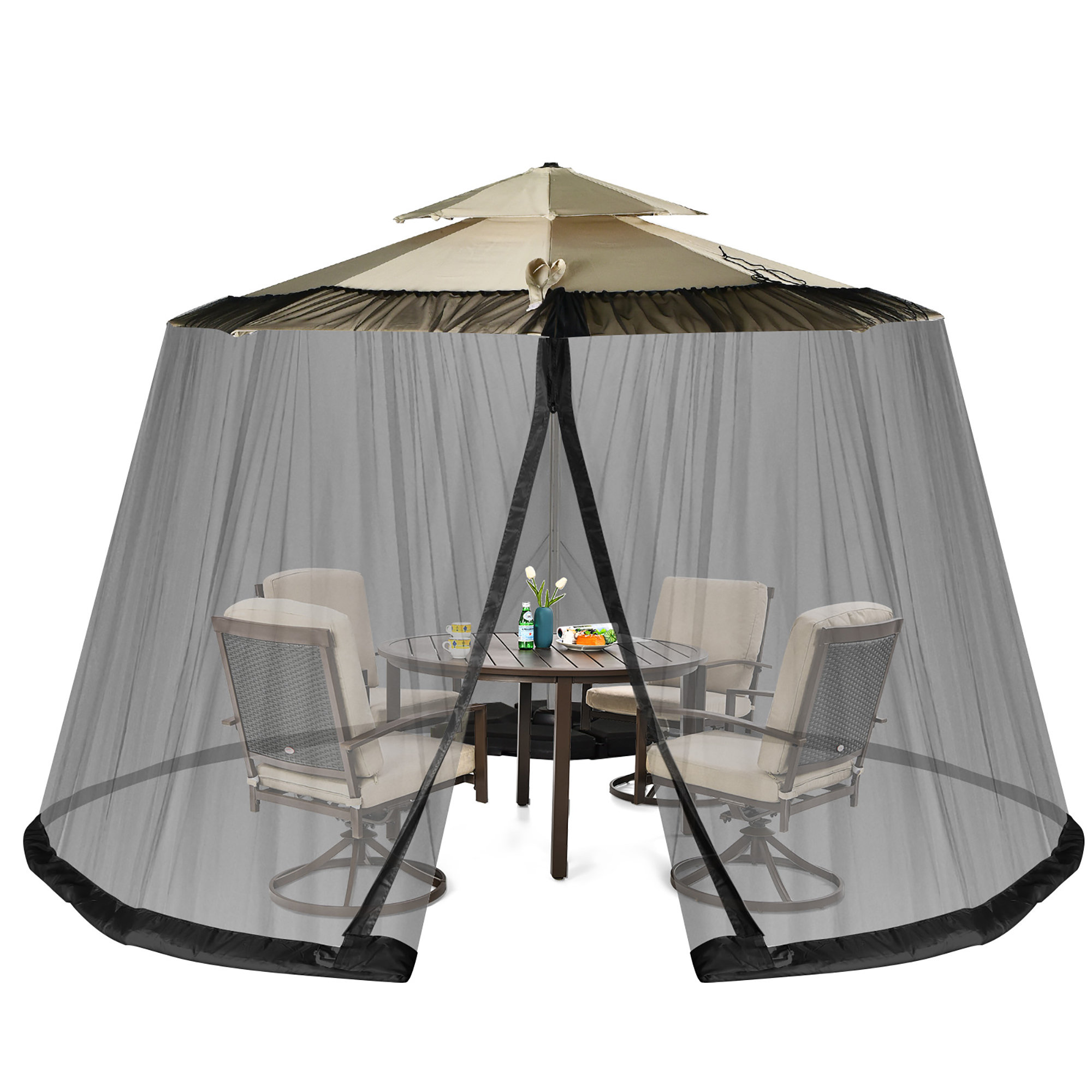 Costway Patio Umbrella Table Mesh Screen & Reviews | Wayfair