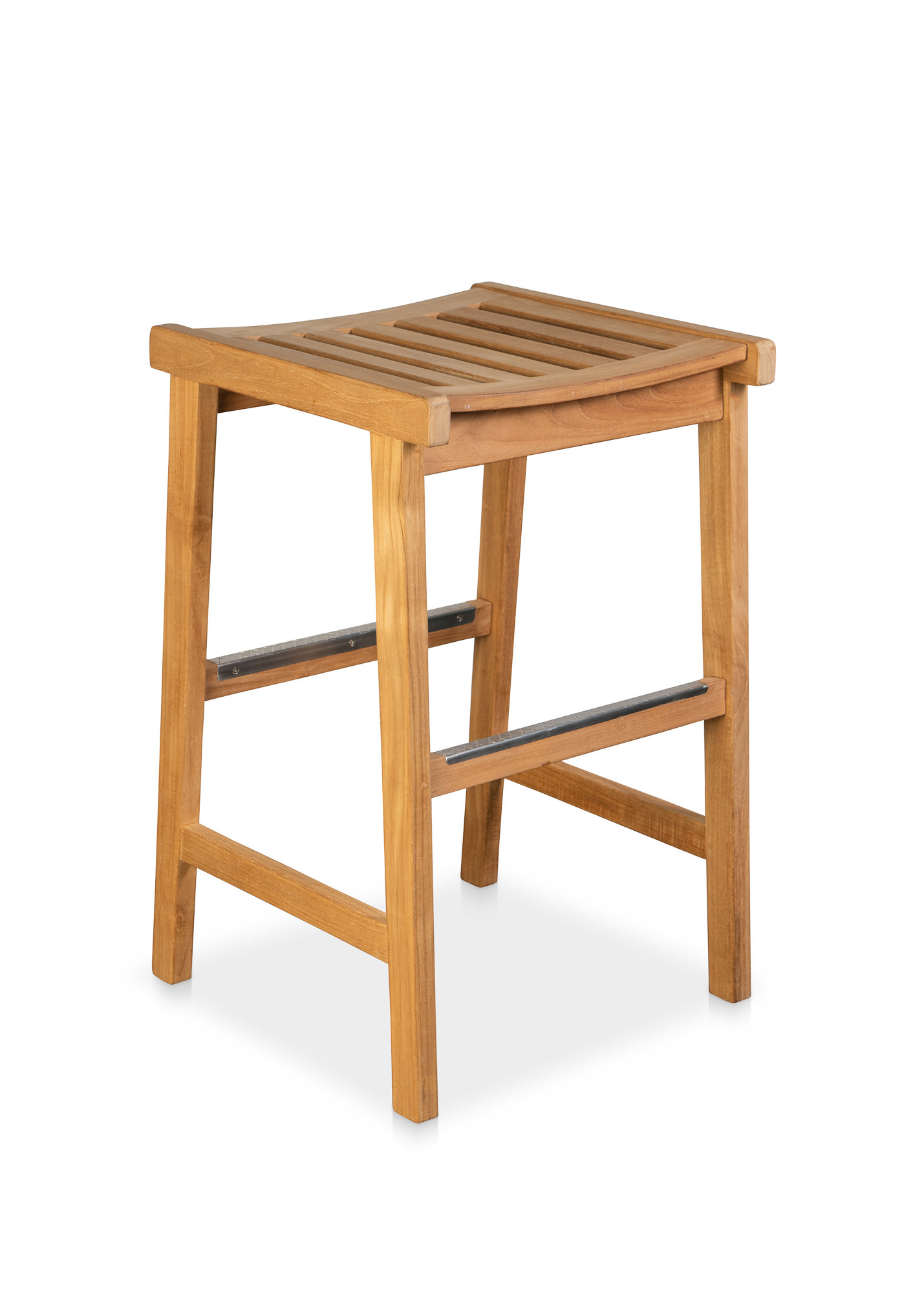 Red Barrel Studio® Windridge 28.75" Teak Patio Bar Stool | Wayfair