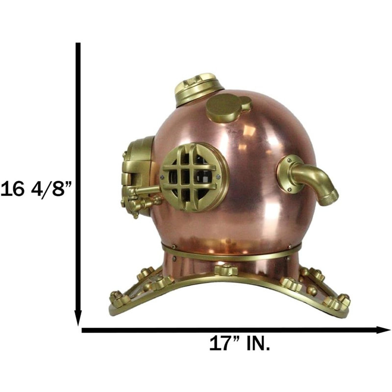 Rosecliff Heights Large Nautical Steampunk Diving Helmet Navy Diver ...