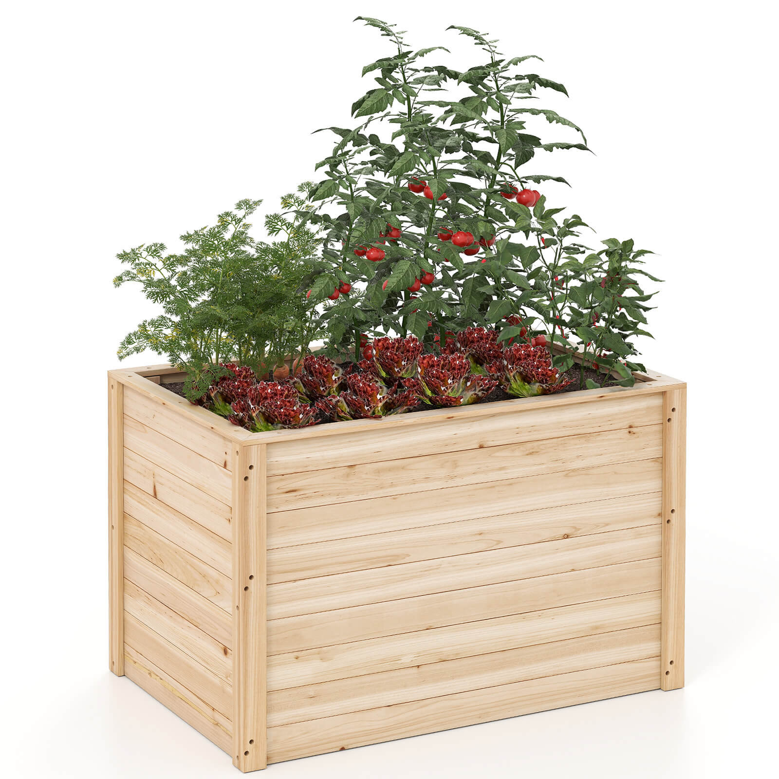 Arlmont & Co. Elevated Planter Box With Open-ended Base For Deep-rooted ...