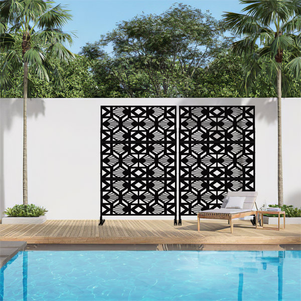 Miruo 6 Ft. H X 4 Ft. W Galvanized Steel Privacy Screen - Wayfair Canada