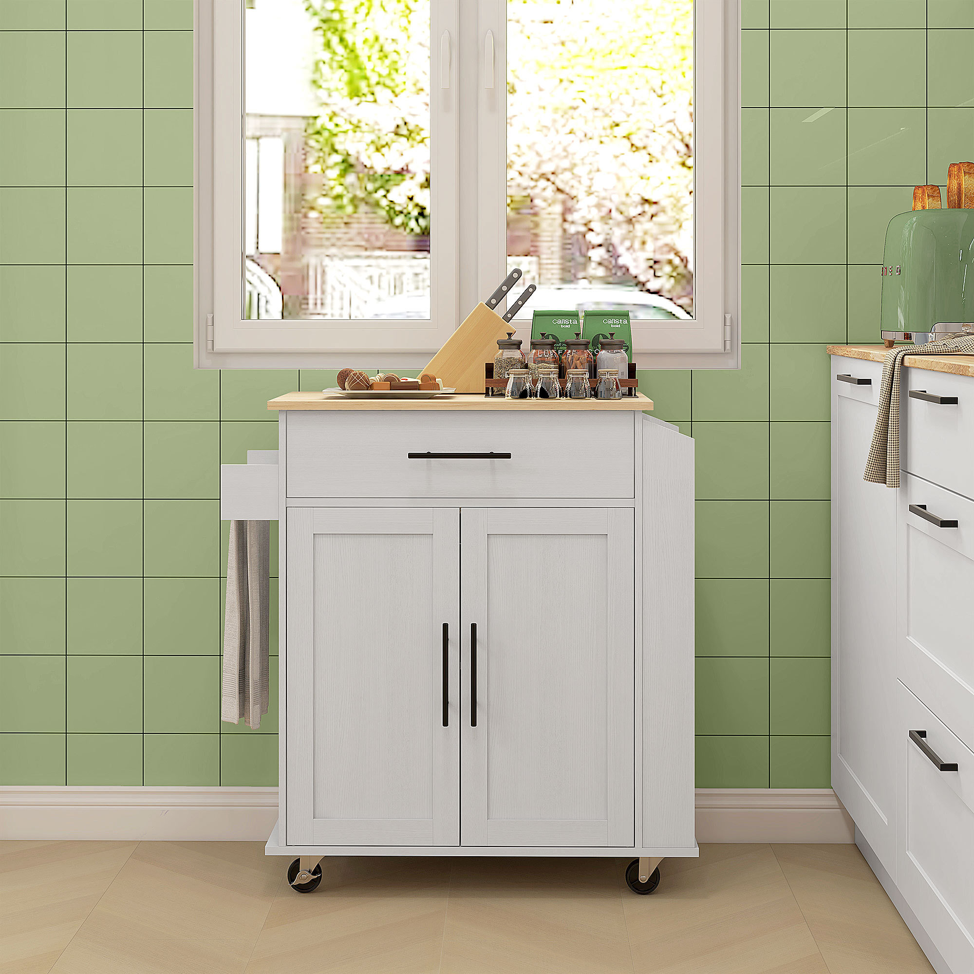 Dovecove Efficient Storage Mdf Modern Kitchen Cart For Dynamic Cooking ...