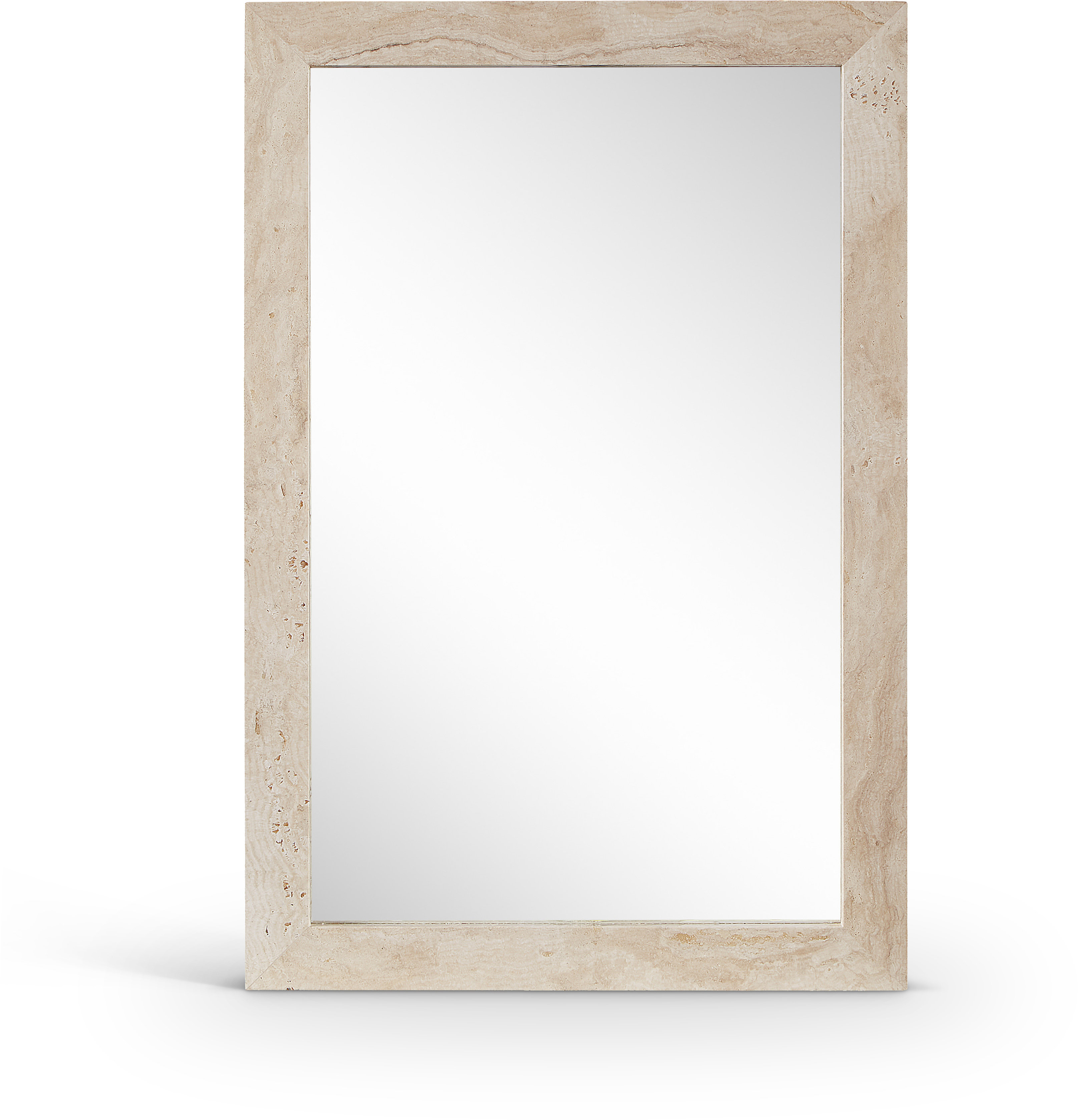 Brayden Studio® Pavia Genuine Travertine Frame Mirror | Wayfair