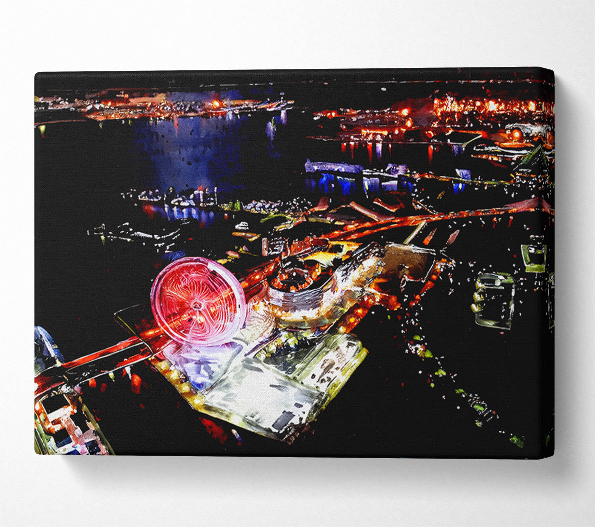 Latitude Run Tokyo City Funfair Night Lights - Wrapped Canvas Art ...