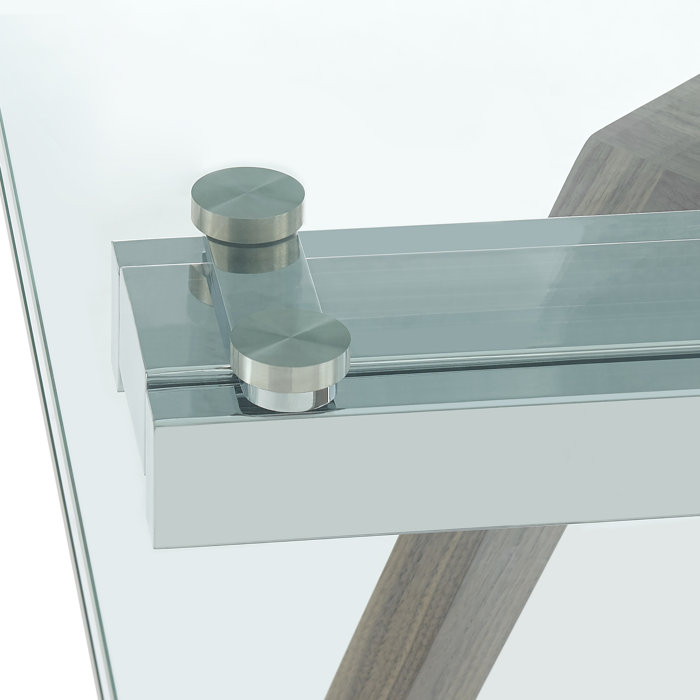AllModern Breck Extendable Glass Dining Table | Wayfair