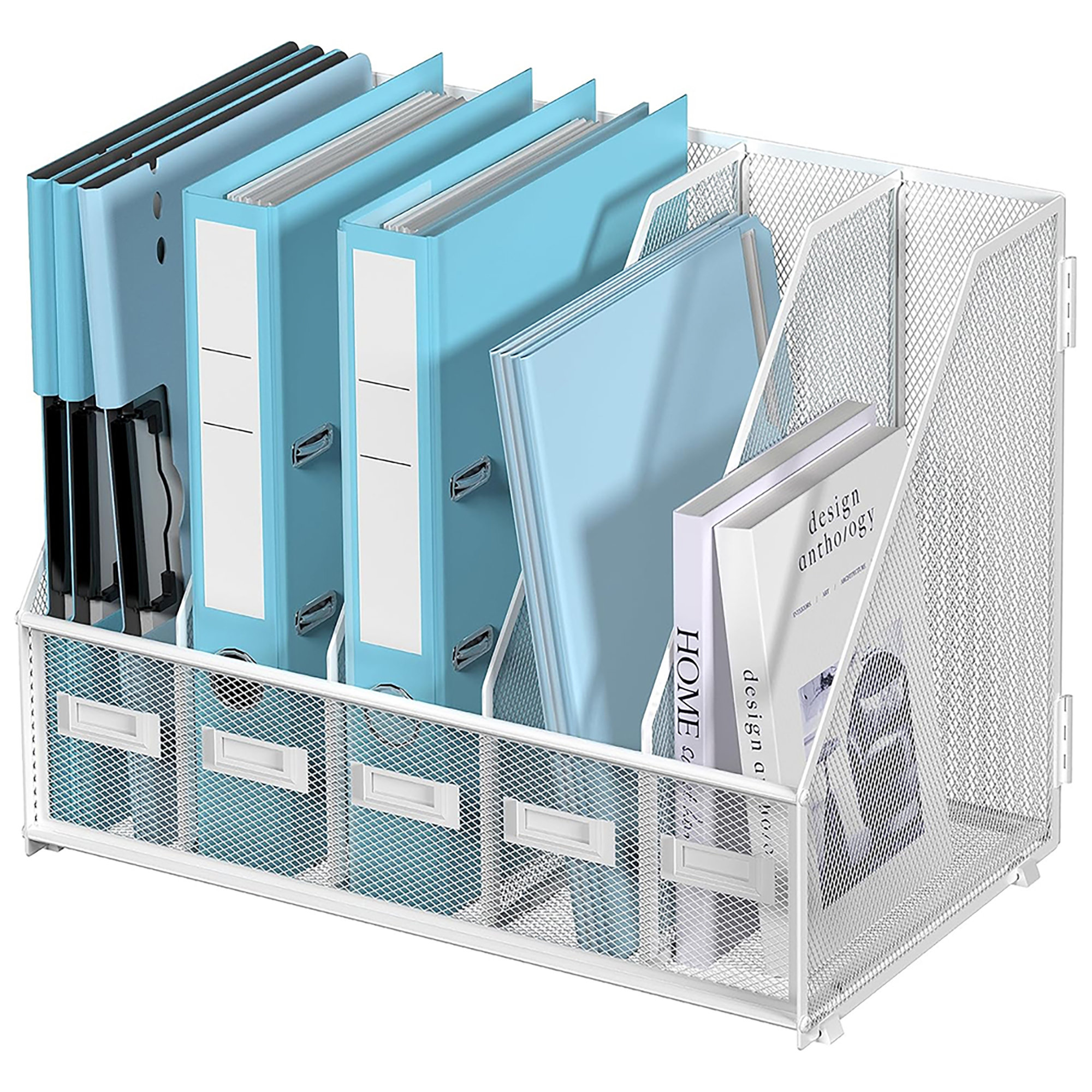 Latitude Run® 5-Slot Metal Vertical Desk Organizer | Wayfair