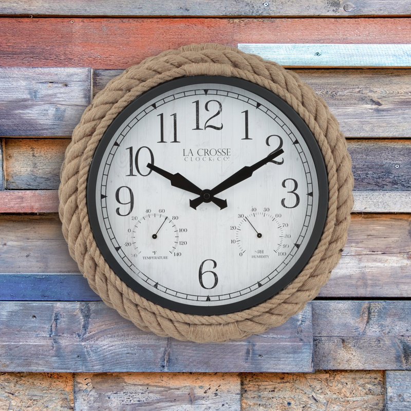 La Crosse Technology La Crosse Rope 14" Quartz Wall Clock & Reviews ...