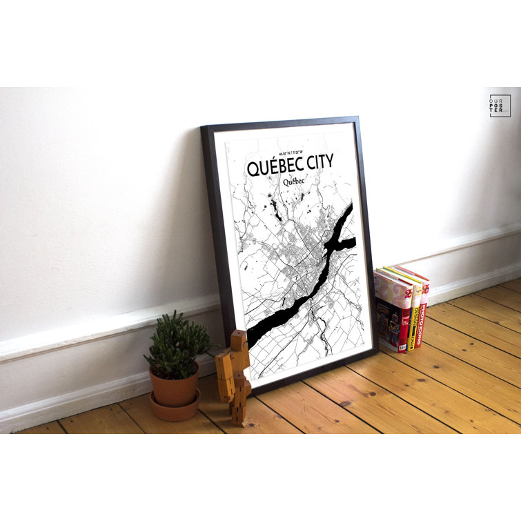 OurPoster.com Quebec City City Map On Paper Print - Wayfair Canada