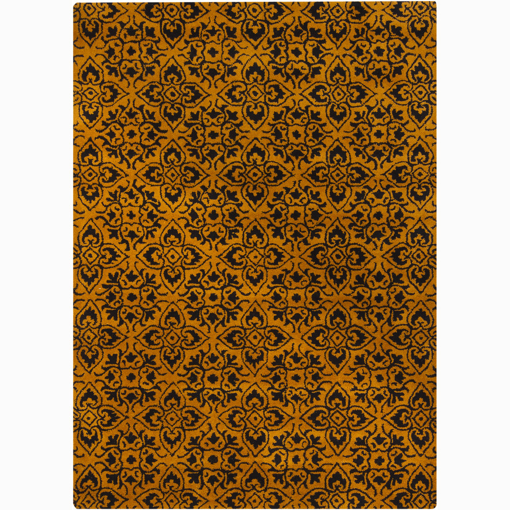Chandra Rugs Gilda Gold/Yellow Floral Area Rug | Wayfair