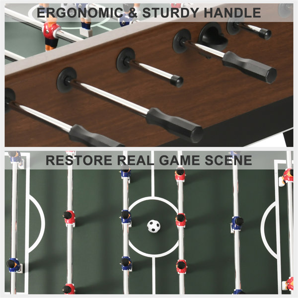 RayChee 58'' Foosball Table, Competition Soccer Table Game with 2 Balls ...