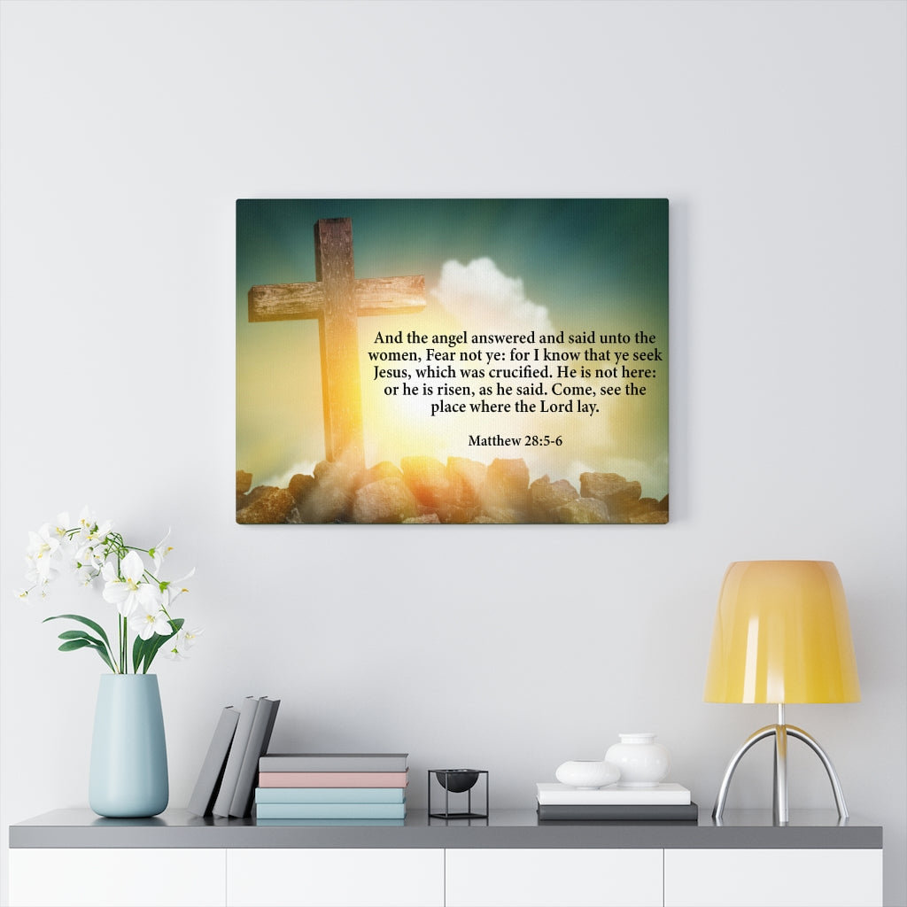 Trinx Fear Not Ye Matthew 28:5-6 Christian Home Décor Wall Art ...