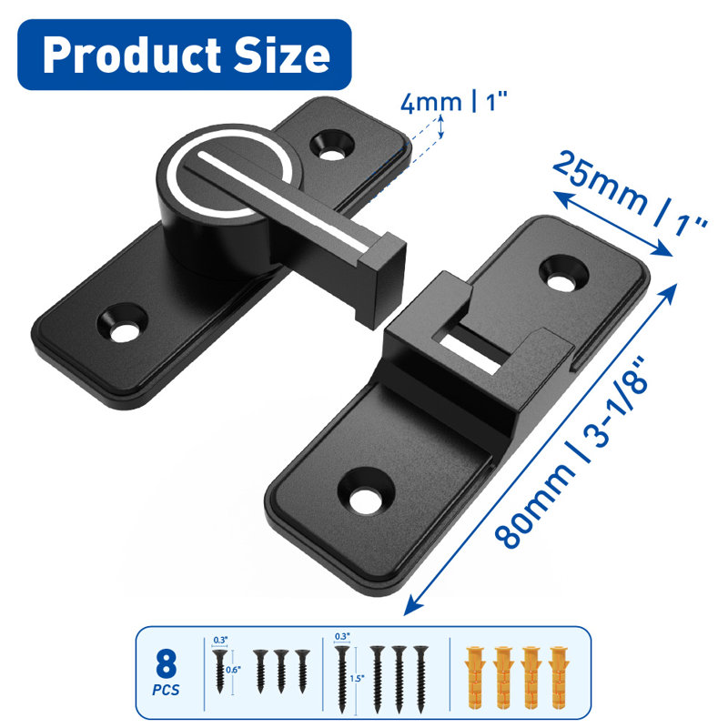 Lazio Barn Door Lock 90 Degree Latch & Reviews | Wayfair