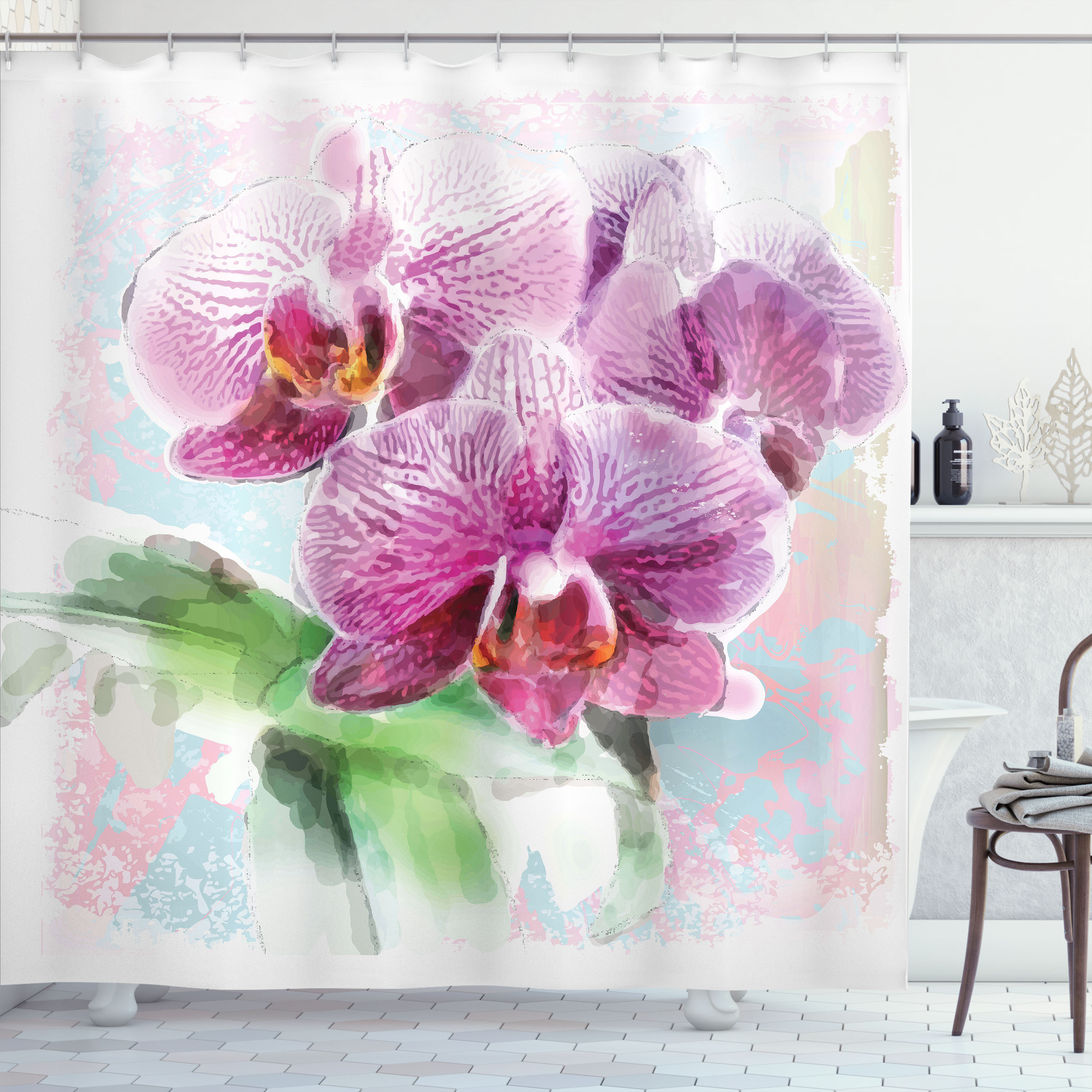 Ophelia & Co. Orchids Shower Curtain Posy of Hawaiian Plant Art ...