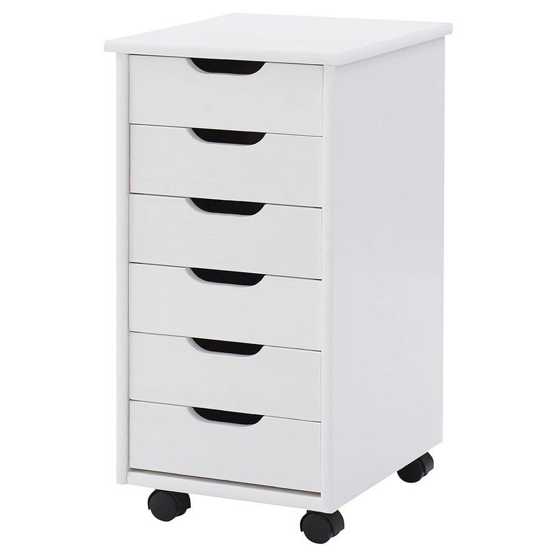 Ophelia & Co. Home Decor Products Six Drawer Storage, Casters for ...