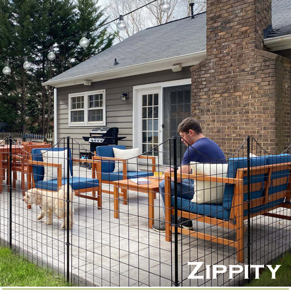 Zippity Outdoor Products 39in H (5 Fence Panels) No Dig Easy Install ...