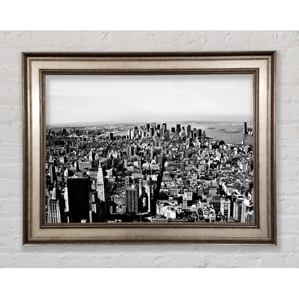 Bright Star Chicago Distance B N W - Single Picture Frame Print ...