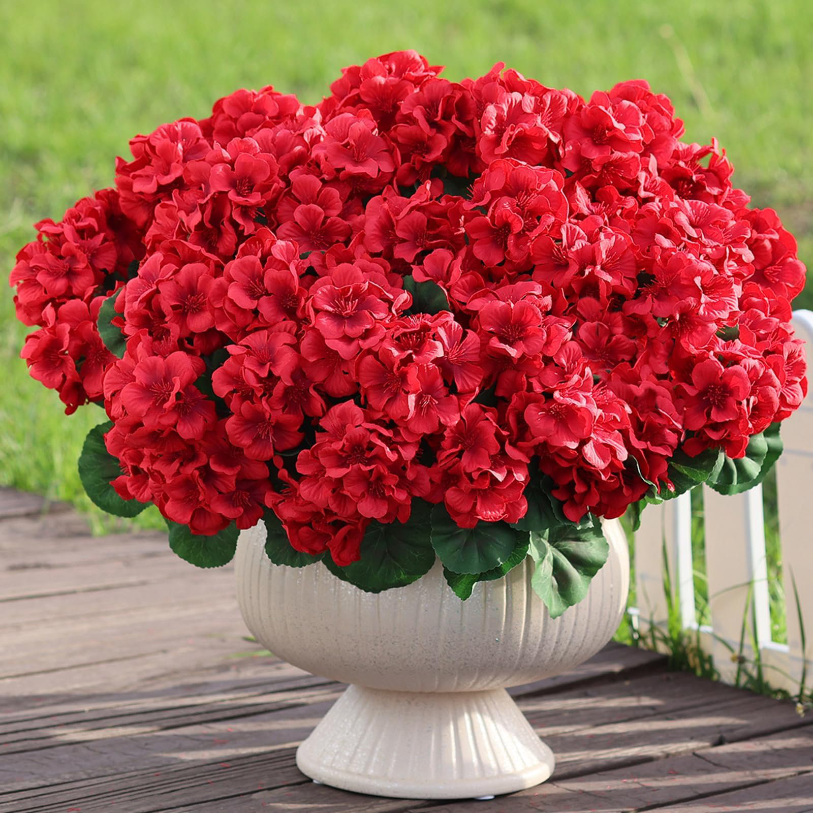 Primrue 16 Bundles18" Artificial Geranium Flowers For Outdoor Spring ...