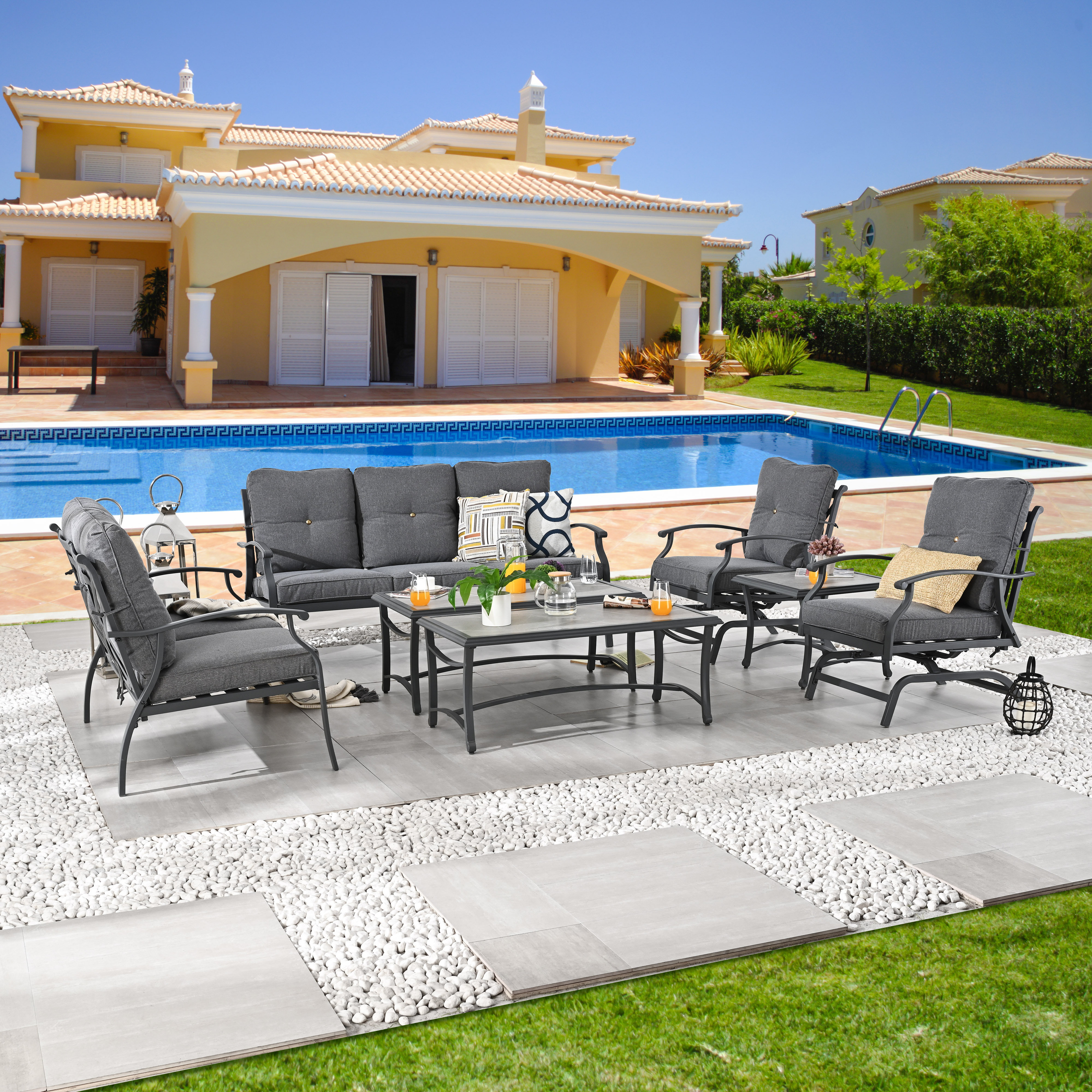 Lark Manor 7-Piece conversation set - Wayfair Canada