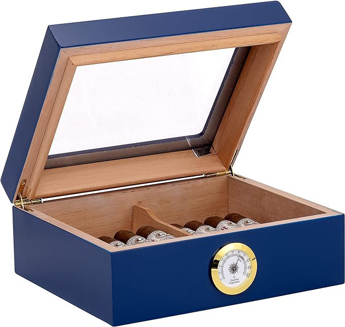 Latitude Run® Desktop Humidor, Capri, Holds 25 to 50 Cigars, Red | Wayfair