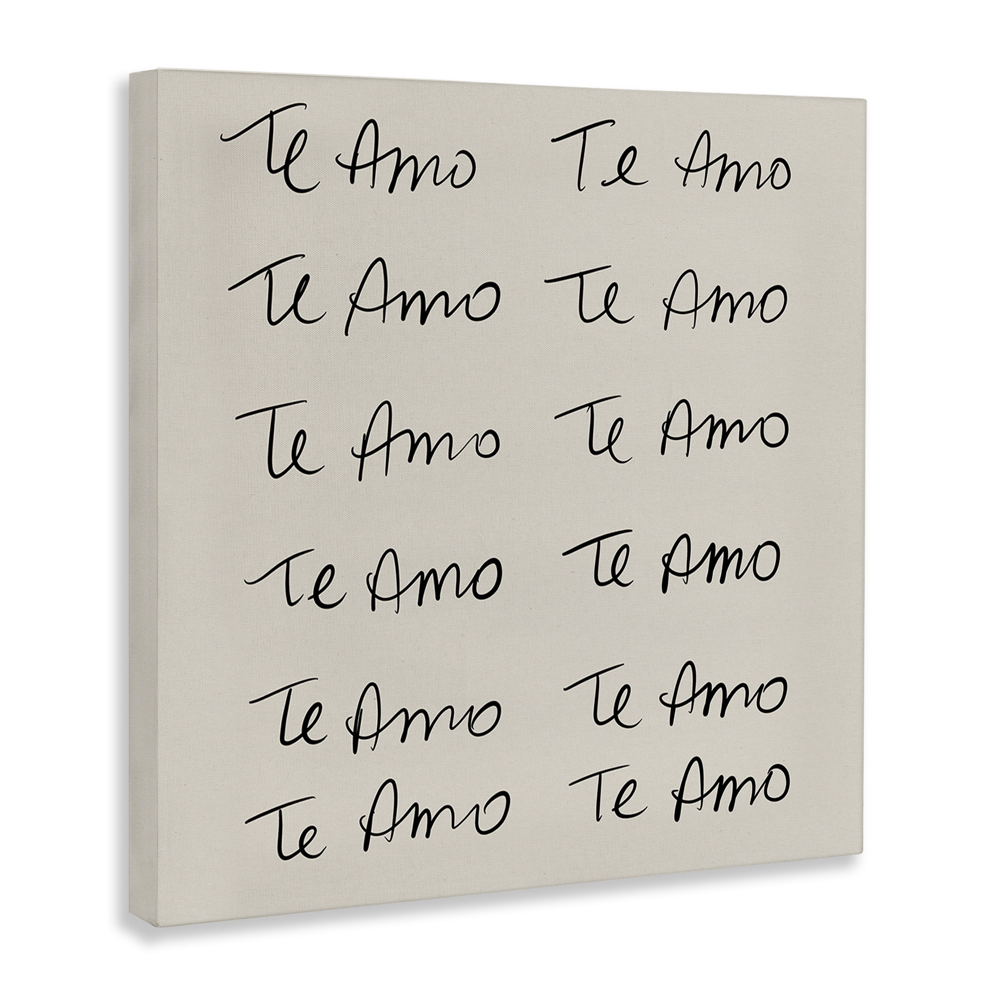 Trinx Te Amo Repetitivo Canvas Wall Art by SD Graphics Studio - Wayfair ...
