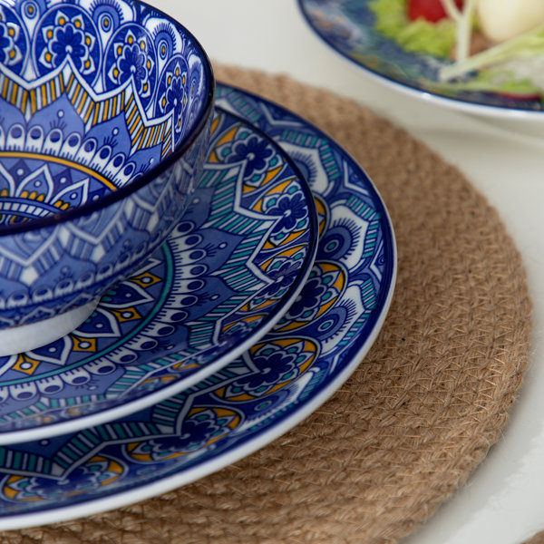 Vancasso Mandala 32 Piece Porcelain Dinnerware Set, Service for 8 ...