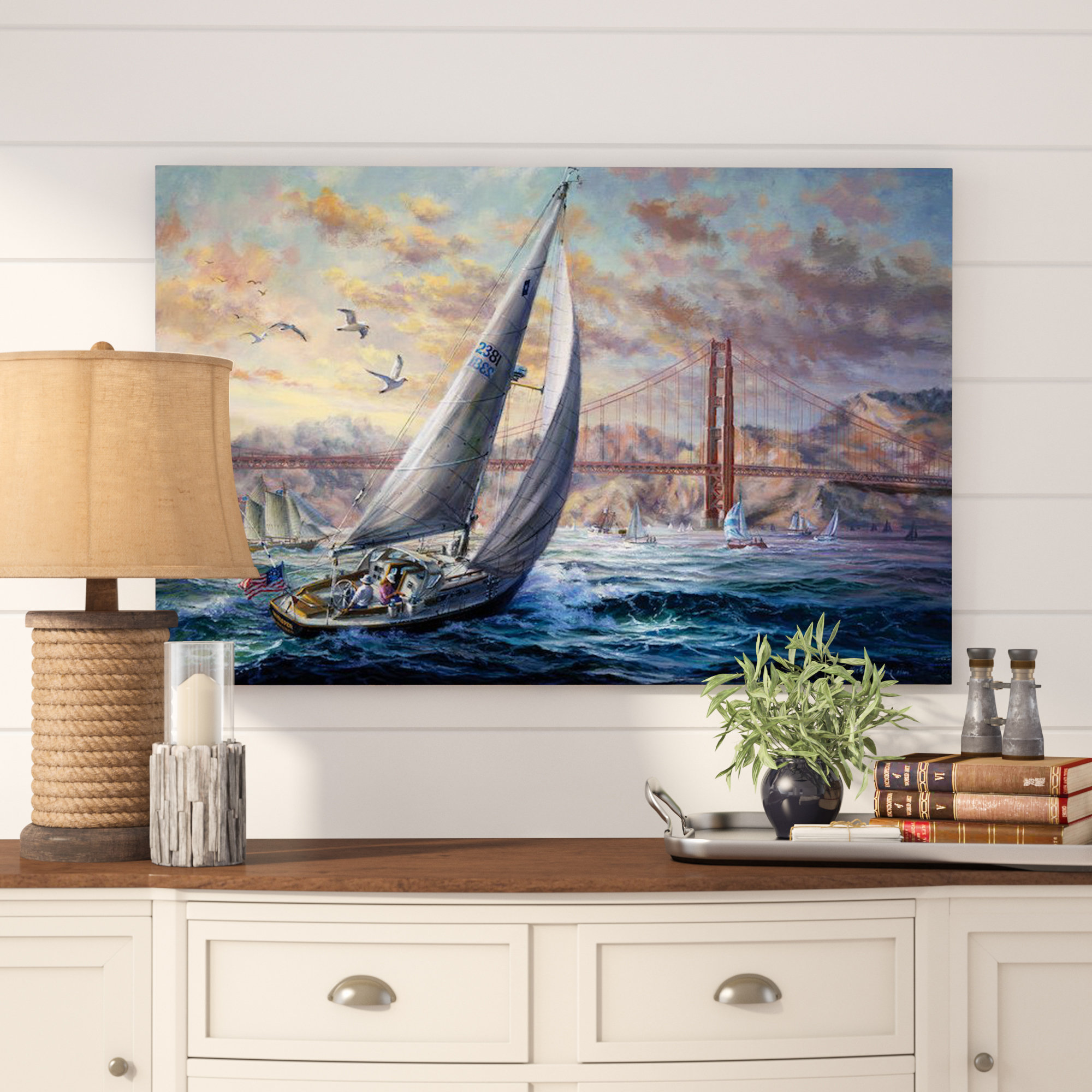 East Urban Home Golden Gate by Nicky Boehme - Gallery-Wrapped Canvas ...