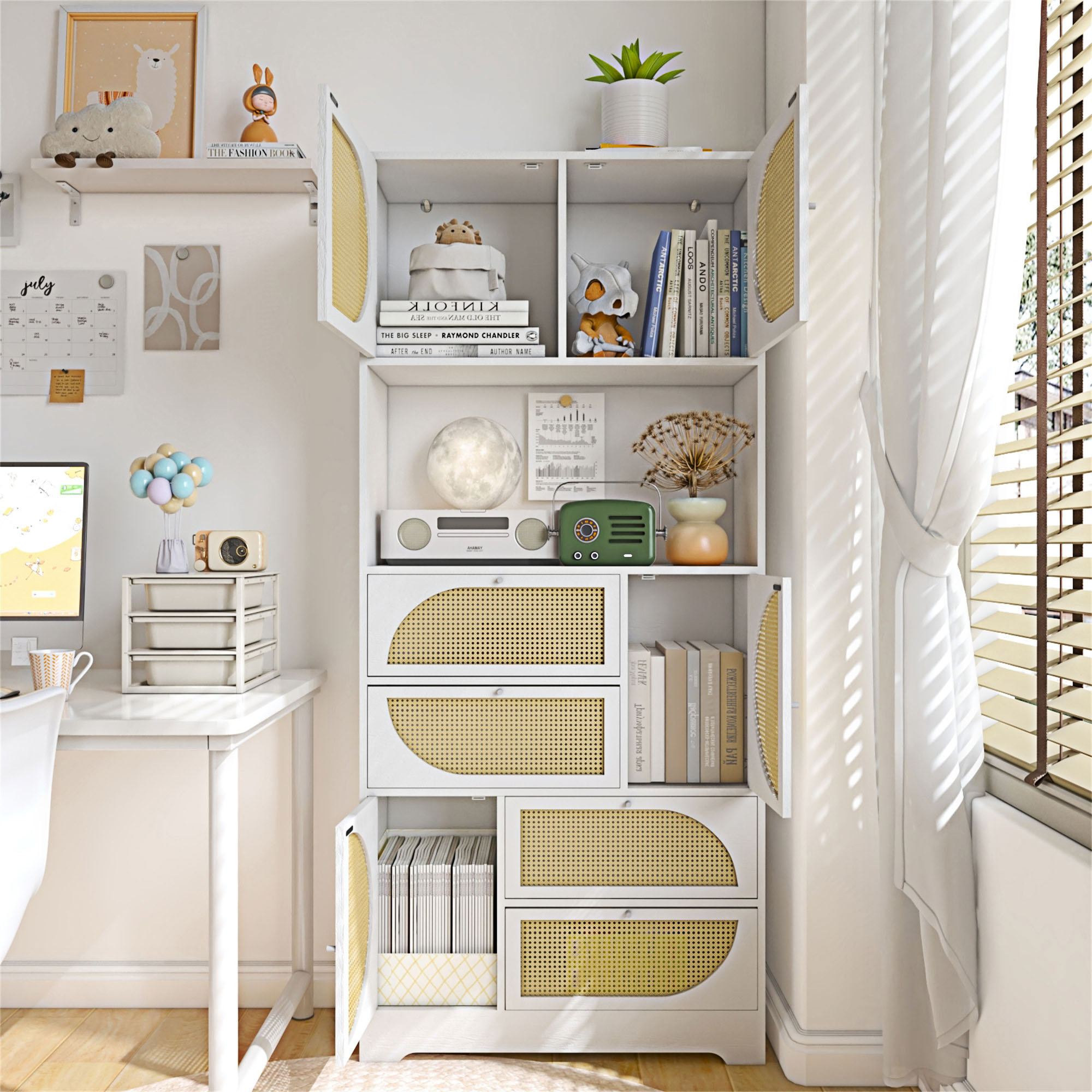 Ophelia & Co. Freestanding Storage Cabinet with Power Outlet | Wayfair