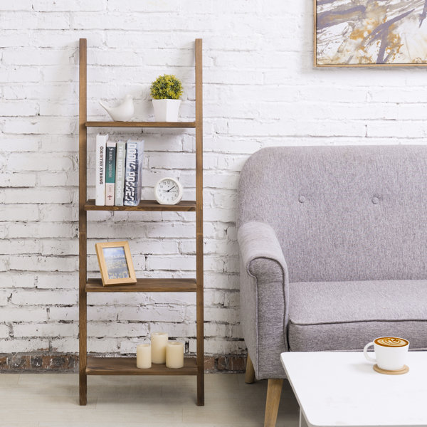 Latitude Run® Eadyn 4 Tier Solid Wood Ladder Bookcase & Reviews | Wayfair