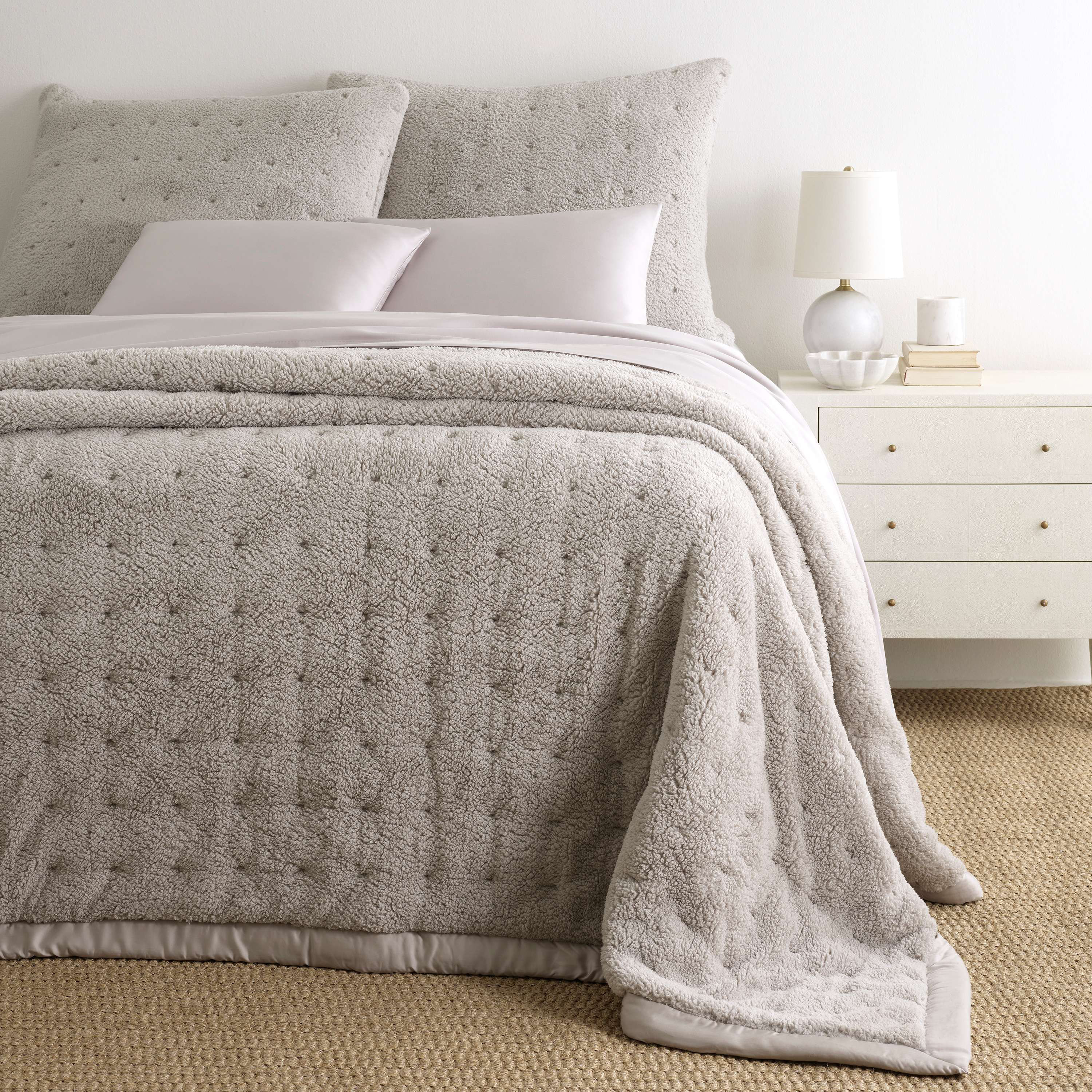 Pine Cone Hill Marshmallow Fleece Grey Puff & Reviews | Wayfair