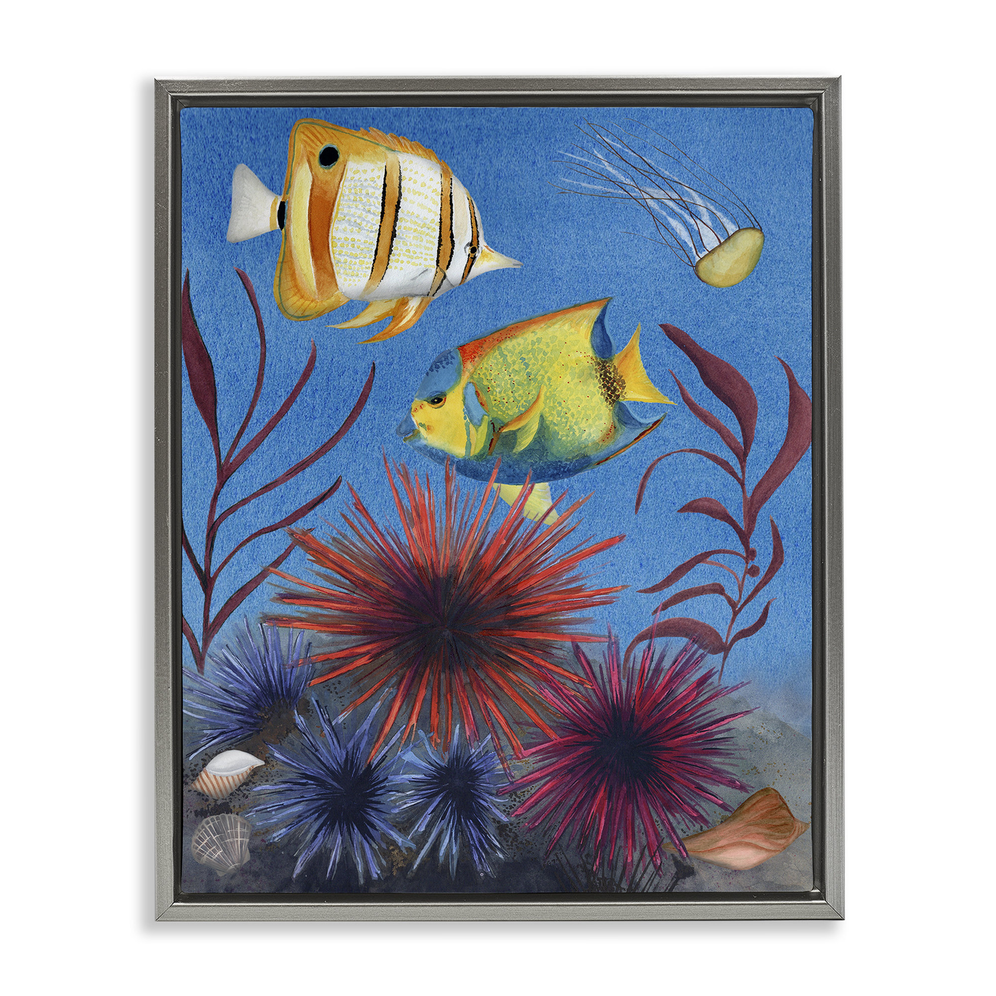 Latitude Run® Seafaring Fish & Urchins Canvas Wall Art by Michelle ...