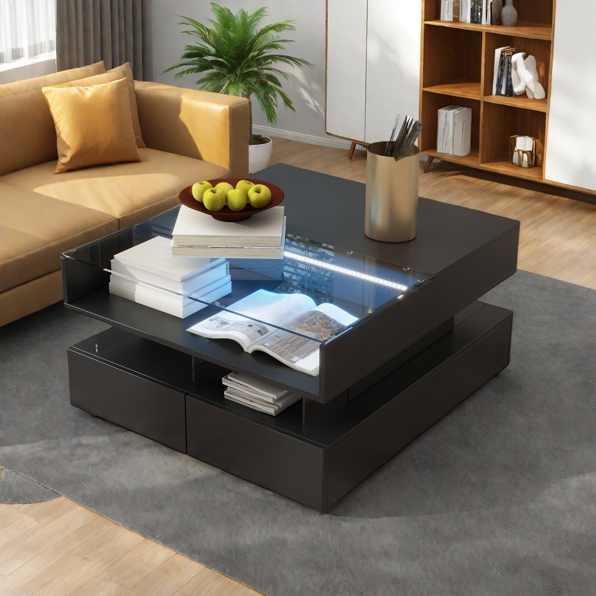 gloss square coffee table