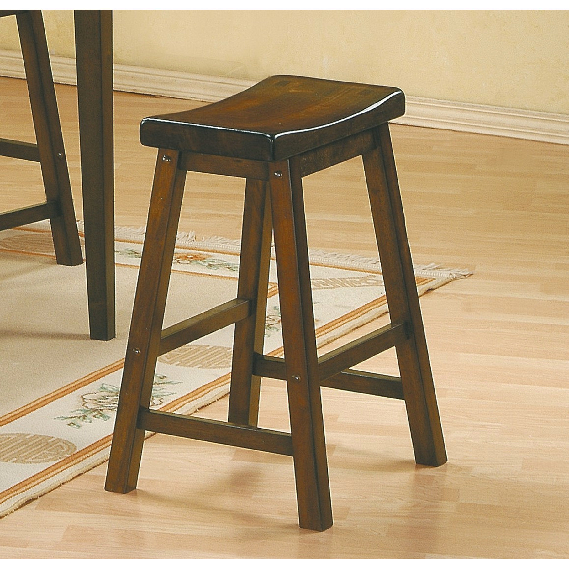Lark Manor™ 24-inch Counter Height Stools, Solid Wood, Oak Finish, For ...