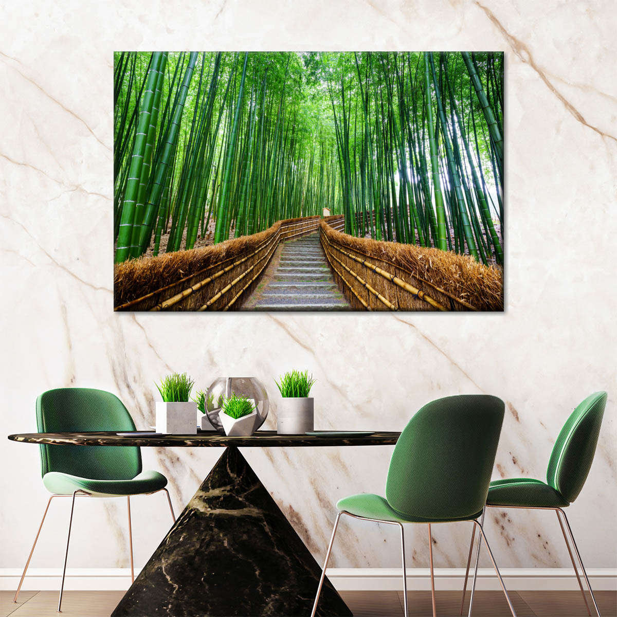 Bay Isle Home™ Arashiyama Bamboo Canvas Print On Canvas Print | Wayfair