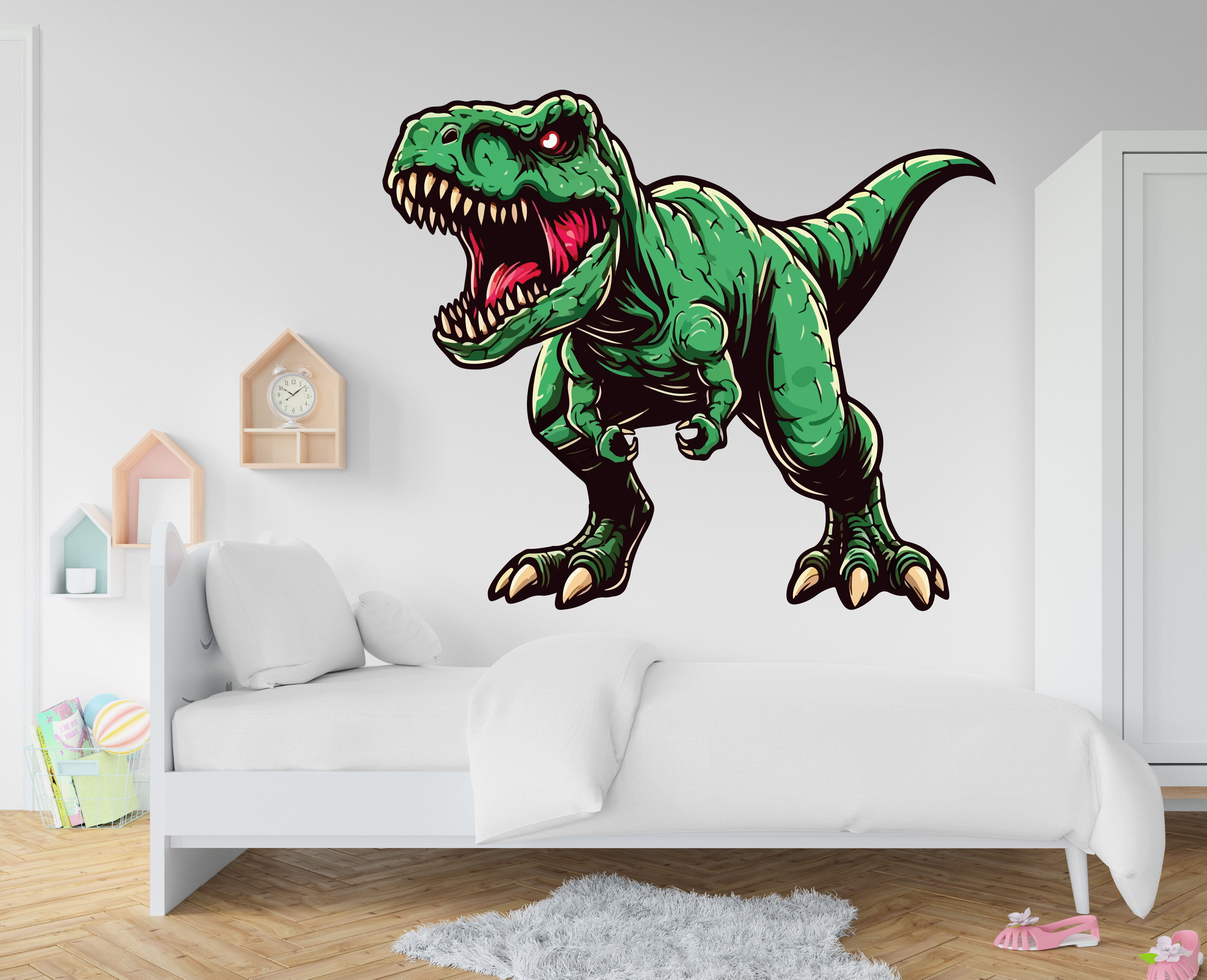 Trinx Dinosaur Wall Decal, Dinosaur Wall Art, Dinosaur Room Wall Decor ...