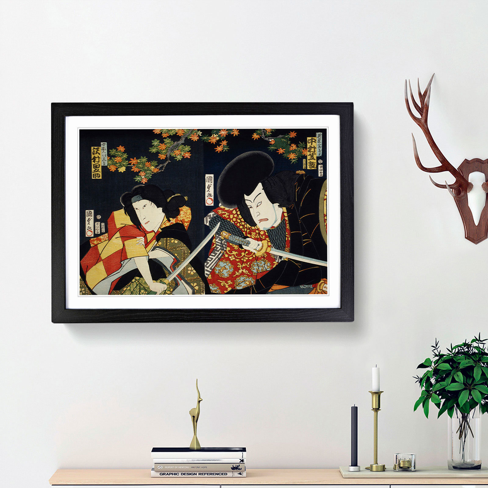 East Urban Home Two Actors with Samurai Swords by Toyohara Kunichika ...