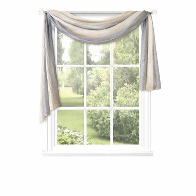 Ebern Designs Preslee Polyester Semi-Sheer Window Scarf Panel | Wayfair