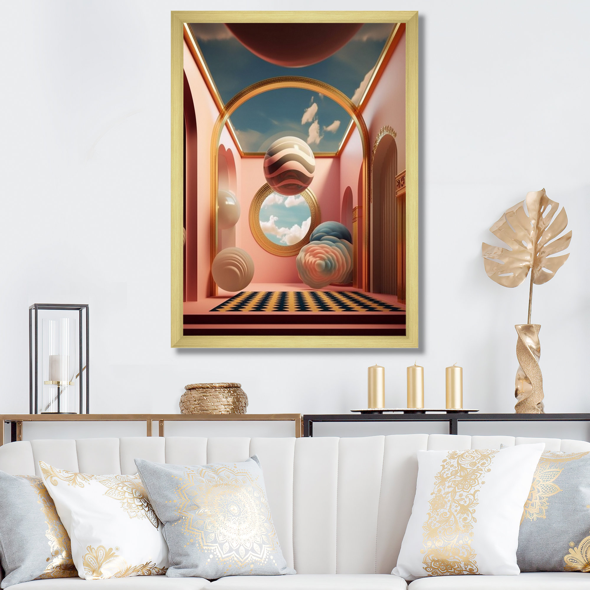 George Oliver Future Folklore Minimal Retro Architecture I On Canvas ...
