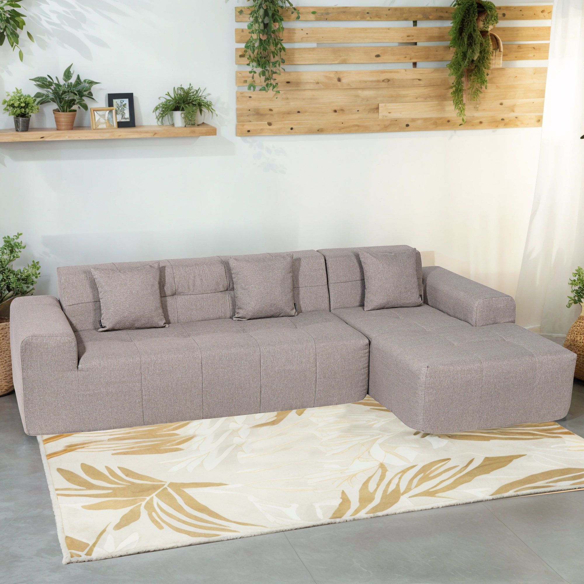 Brayden Studio® 2 - Piece 122" W L-shaped Outdoor Upholstered Sectional ...