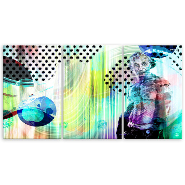 Rosalind Wheeler Albert Einstein - 3 Piece Wrapped Canvas Print ...